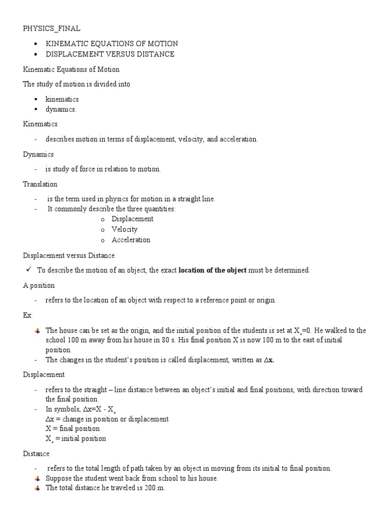 Physics Final | PDF | Velocity | Speed
