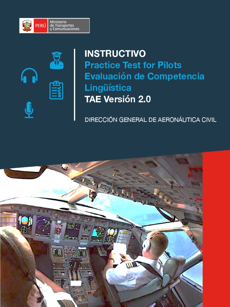 INSTRUCTIVO Practice Test For Pilots Evaluación de Competencia | PDF ...