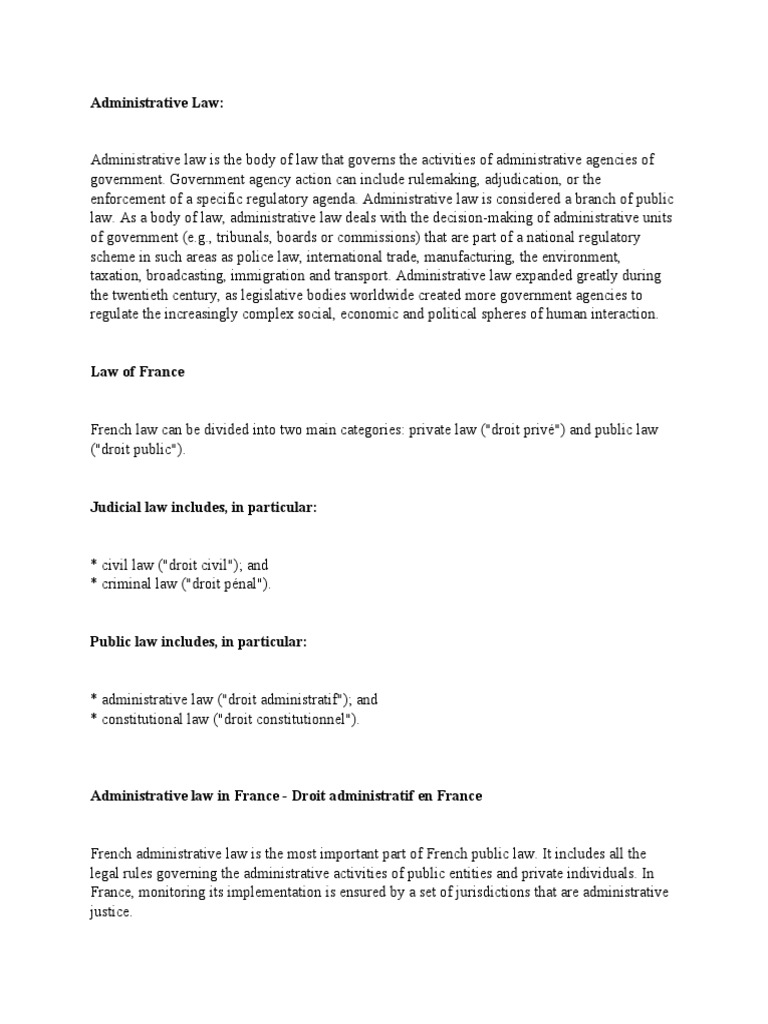 French Administrative Law | PDF | Administrative Law | Jurisdiction