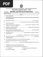 Grade 6 Health Test Papers with Answers | PDF