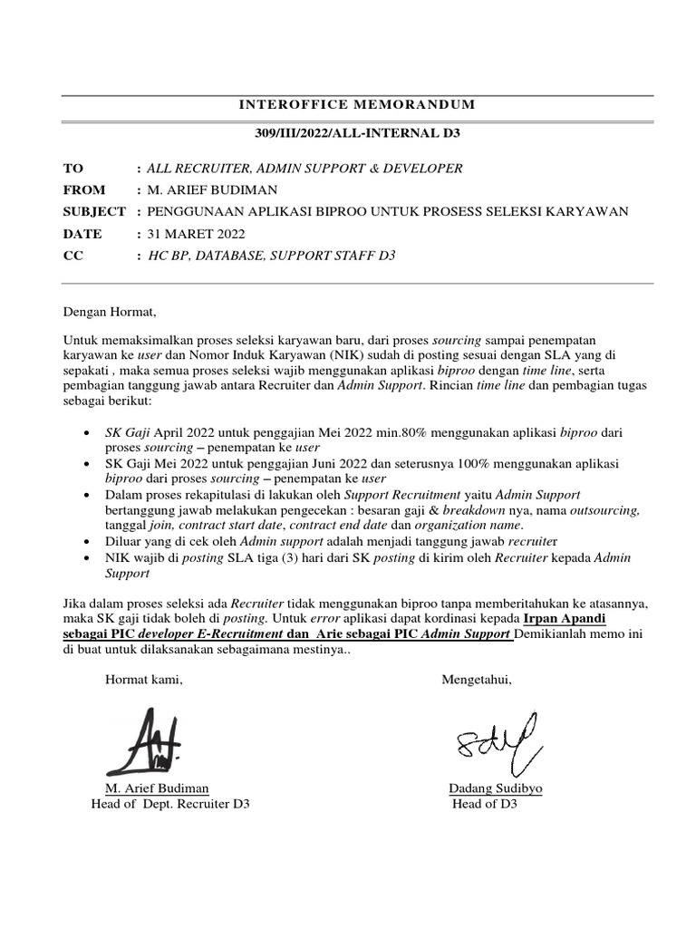 Optimalisasi Seleksi Karyawan dengan Biproo | PDF