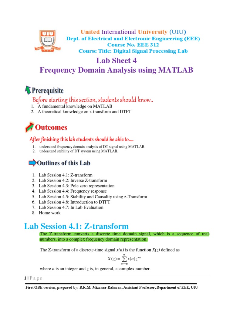 212 Eee 3310 Labsheet 04 Download Free Pdf Applied Mathematics Mathematics 