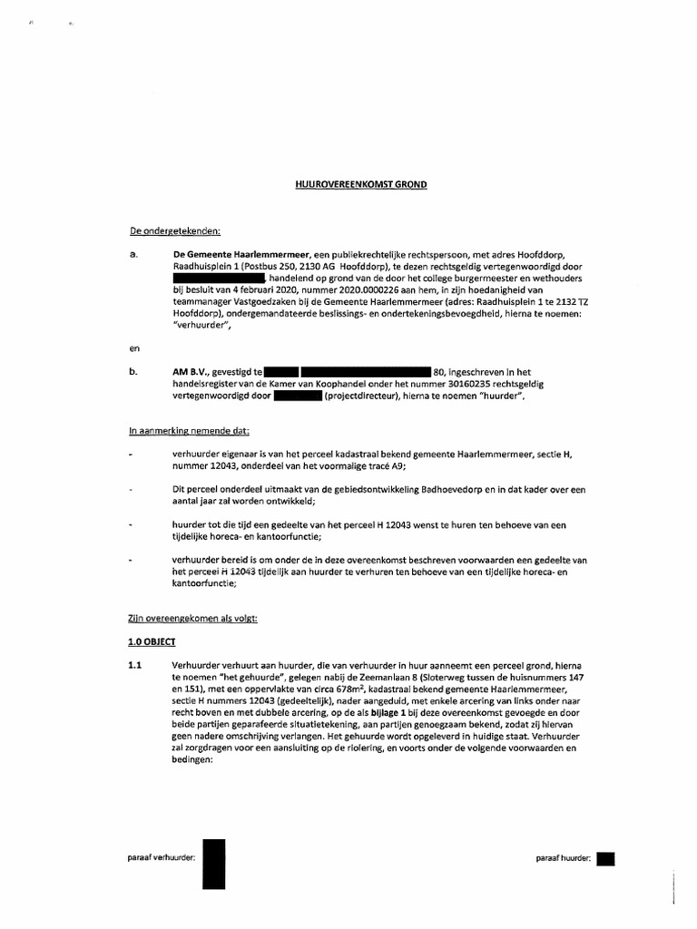 Huurovereenkomst Met Tekening Gebruiksrecht | PDF