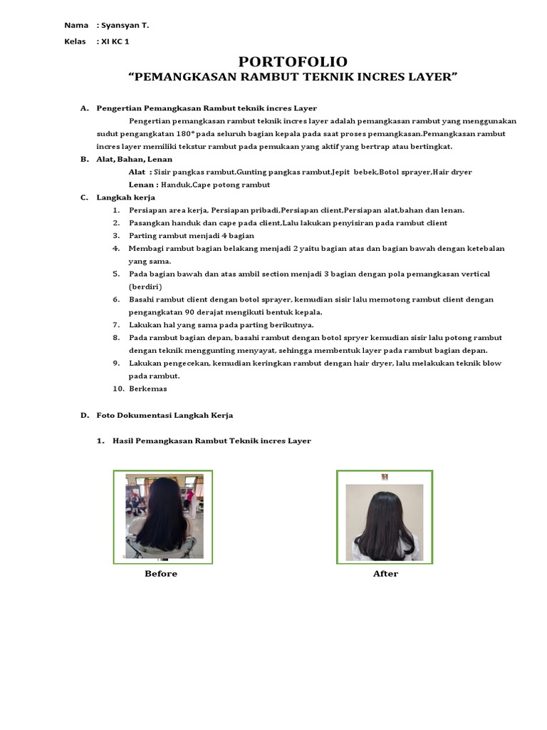 Format Portofolio Incres Layer | PDF