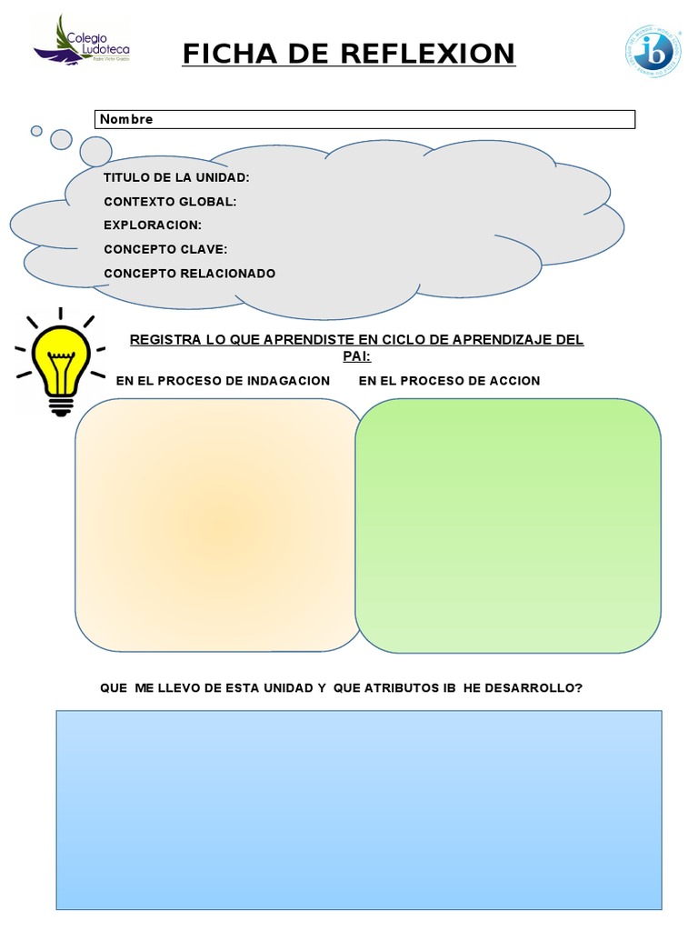 Ficha Reflexion | PDF