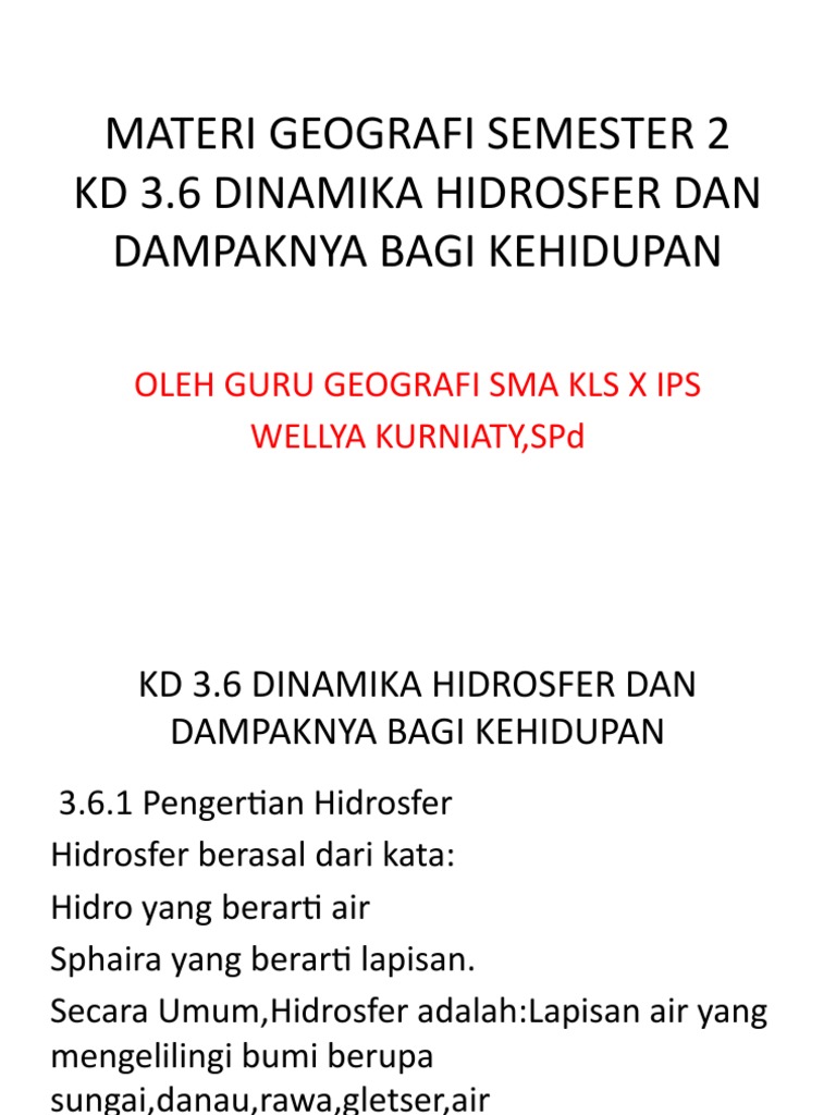 Materi Geo KD 3.6 Sem.2 Kls X | PDF
