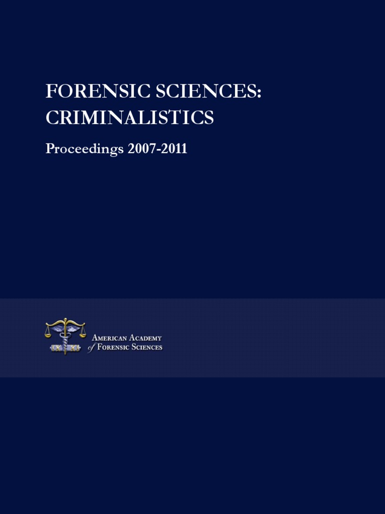 Forensic Sciences - Criminalistics (PDFDrive) | PDF | Sports ...