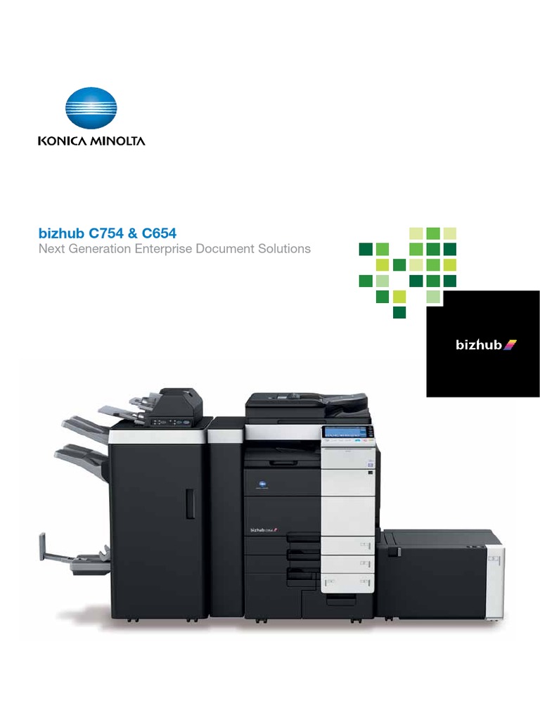 Konica Minolta Bizhub C654 Brochure | PDF | Image Scanner | Fax
