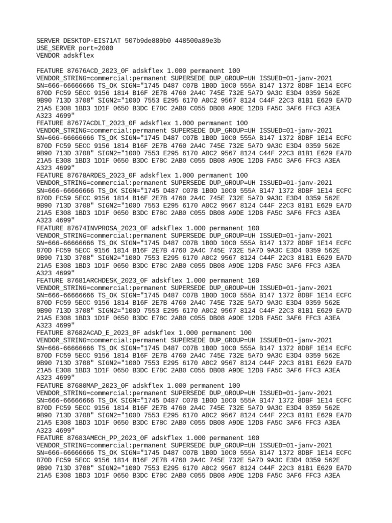 Adskflex License File Featuring Multiple 3D Design, Engineering and Entertainment Software ...