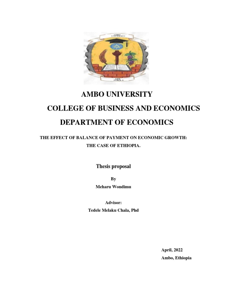 Ambo Final Proposal Edeted | PDF | Balance Of Payments | Economic Growth