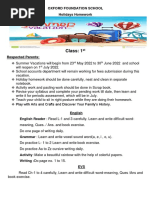 Holiday Homework - Grade 2 | PDF | Communication | Cognition