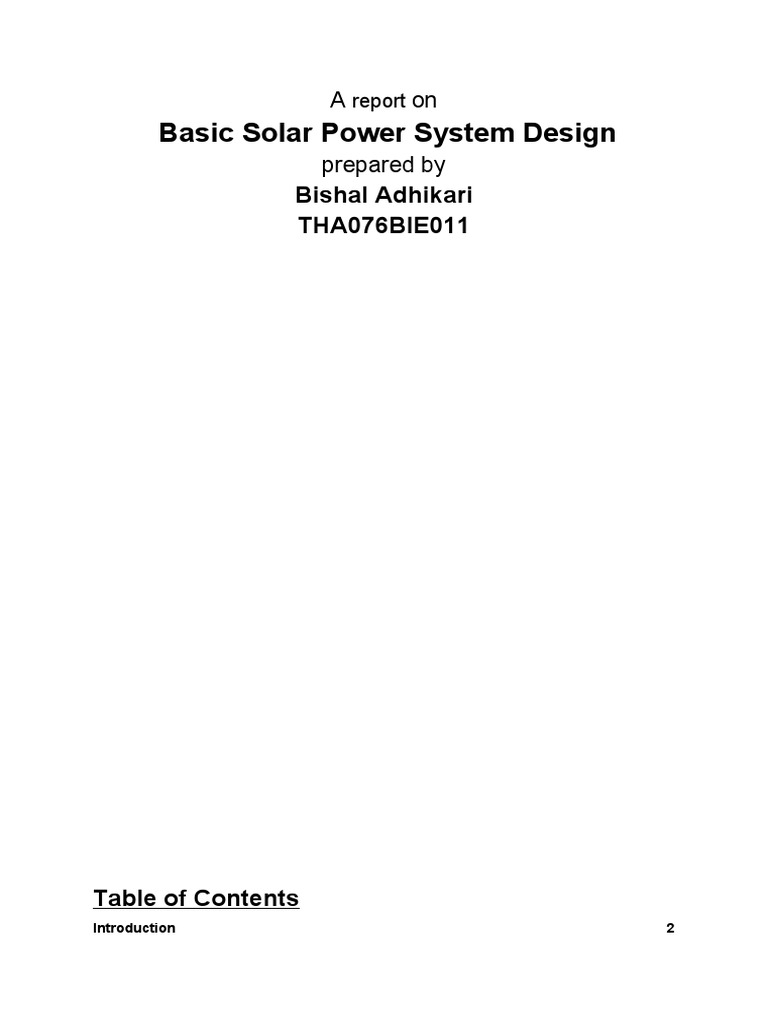 SPS Design Report | Download Free PDF | Power Inverter | Photovoltaic ...