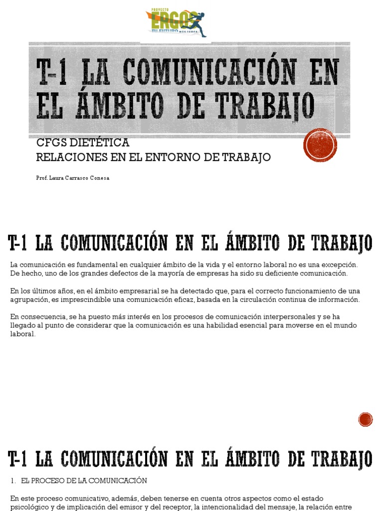 Diet-Ret-T-1.la Comunic | PDF | Comunicación | Comunicación no verbal