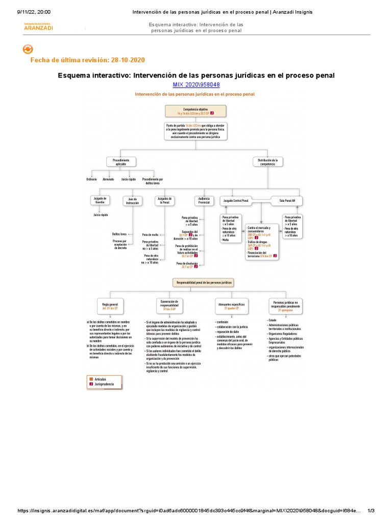 Esquema Interactivo. Intervención de Las Personas Jurídicas en El Proceso Penal | PDF