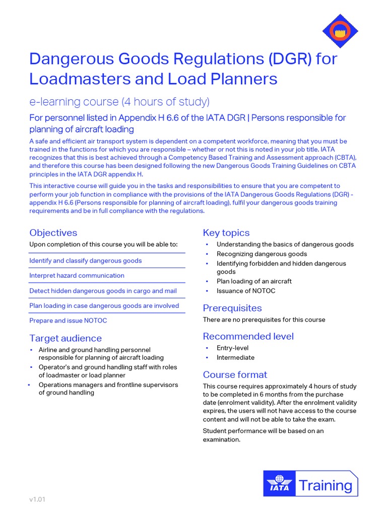 Training tcgg38 DGR Loadmasters Loadplanners | PDF | Dangerous Goods ...