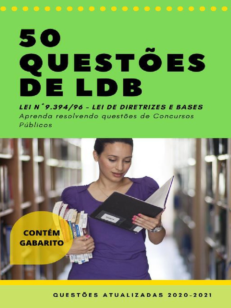 Questões LDB Atualizadas Com Gabarito | PDF | Pré-escola | Pedagogia