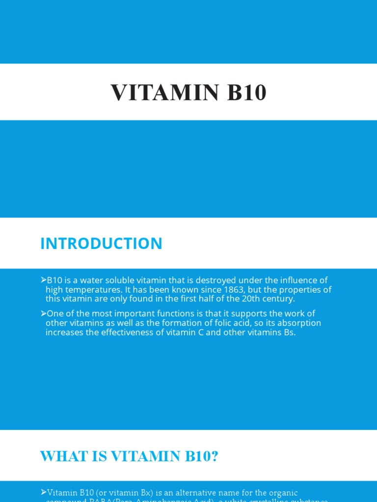 Vitamin b10 | PDF | Vitamin | Dose (Biochemistry)