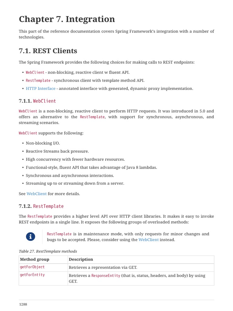 Spring-Framework - Optimize - Chapter 7. Integration | PDF | Hypertext ...