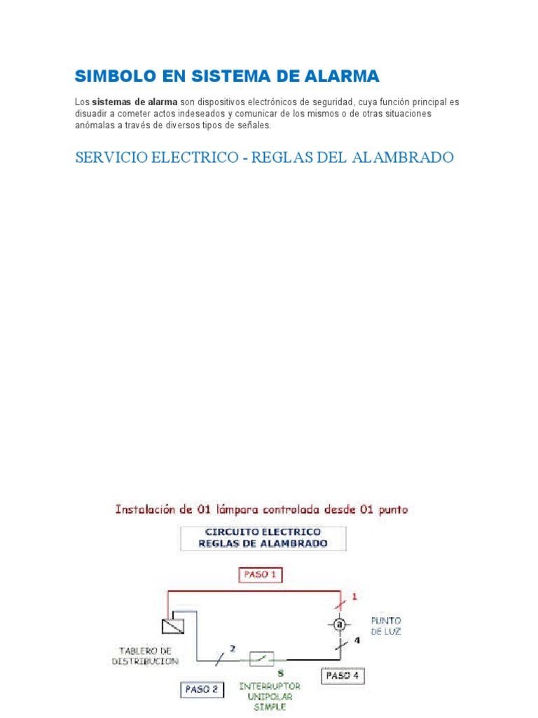 Simbolo en Sistema de Alarma | PDF | Teléfono | Ingenieria Eléctrica