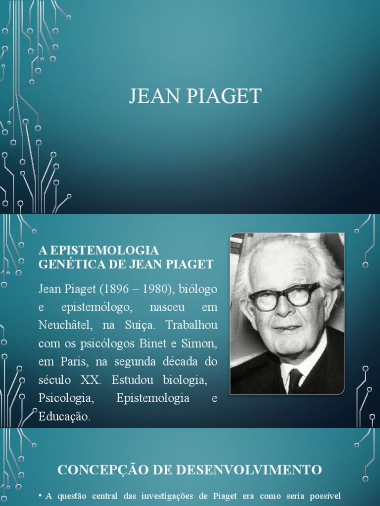 Jean Piaget | PDF | Ciência cognitiva | Cognição