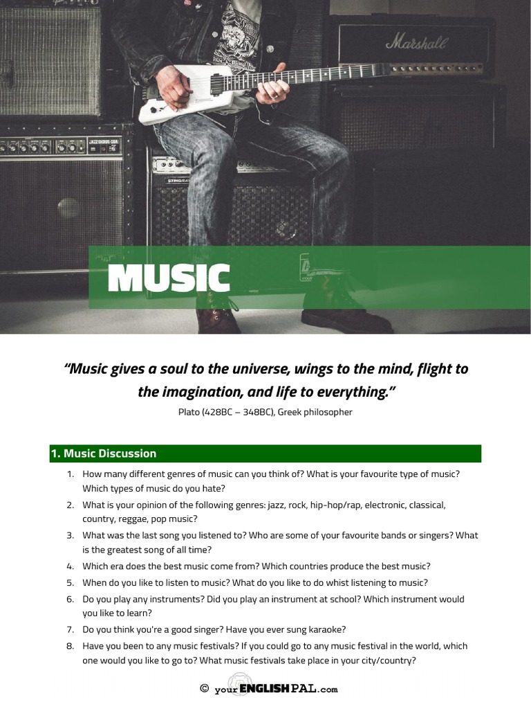 Your English Pal ESL Lesson Plan Music Student v4 Exte | PDF | The Beatles