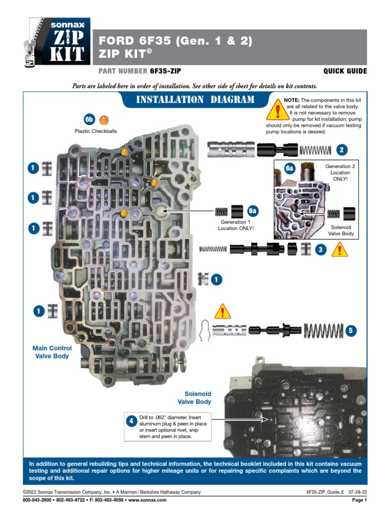 6F35 ZIP IN - Escape | PDF | Valve | Clutch