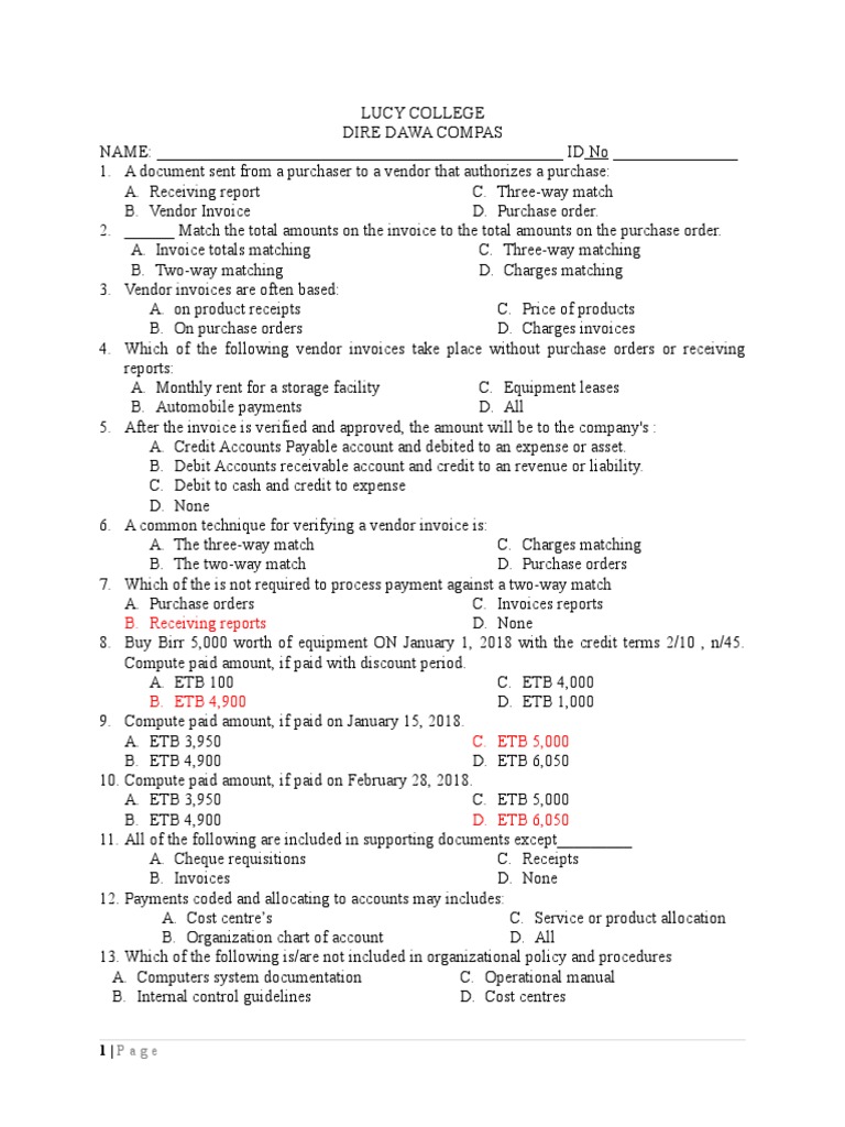 Payment Test 1 | PDF | Invoice | Debits And Credits