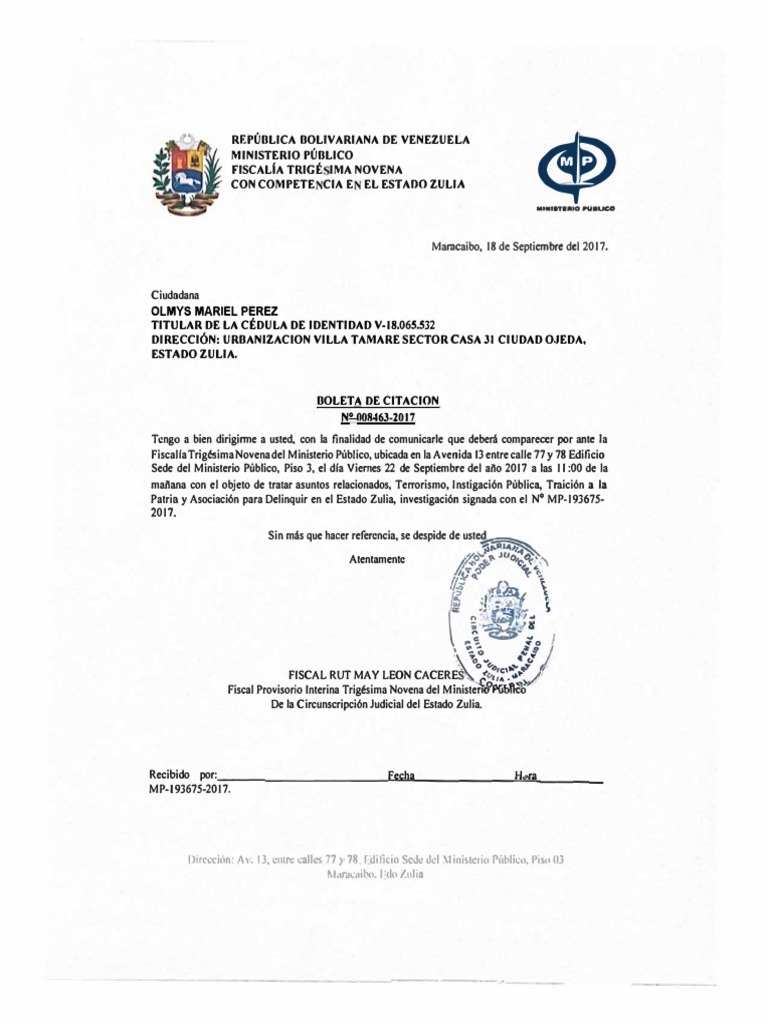 REPÚBLICA BOLIVARIANA DE VENEZUELA Olmis | PDF | Enfermedades y ...