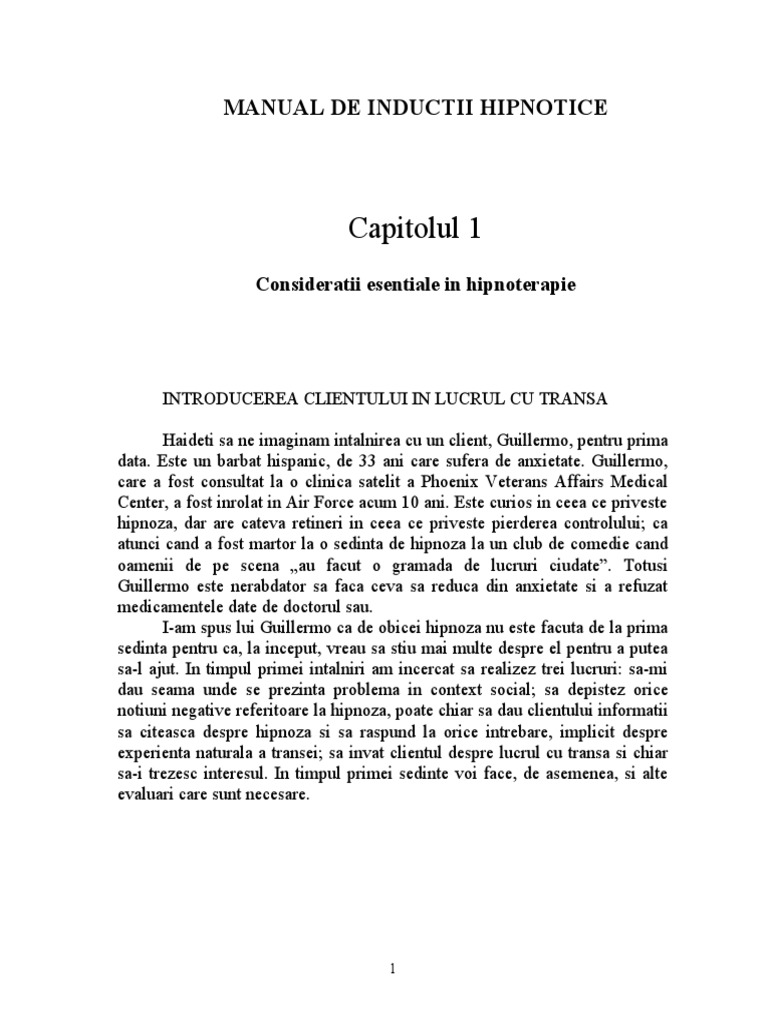 Manual de Inductii Hipnotice | PDF