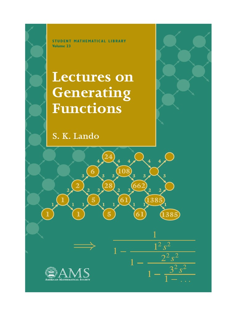 Lectures On Generating Functions (Sergei K. Lando) | PDF | Power Series | Function (Mathematics)