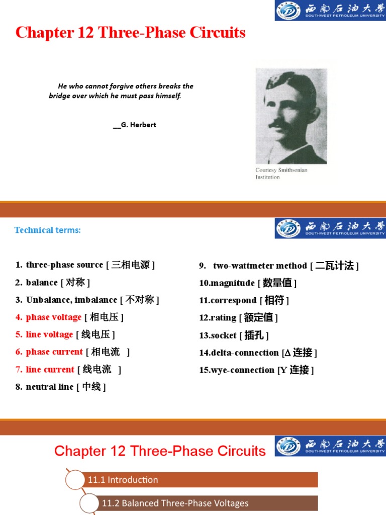 Chp12 Three Phase Circuits | PDF | Computer Engineering | Quantity