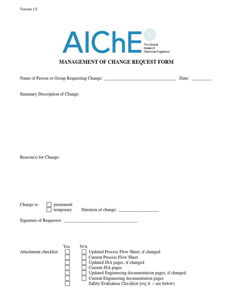 chem-e-car_moc_form | PDF | Building Insulation | Personal Protective ...