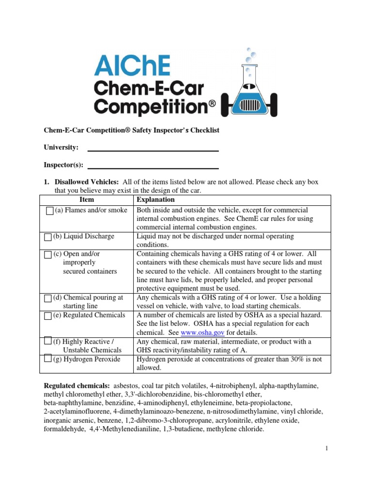 Chem e Car | PDF | Combustion | Insulator (Electricity)