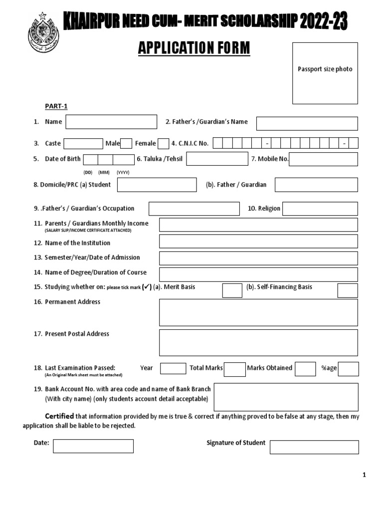 Application Form 2022 23 | PDF | Government