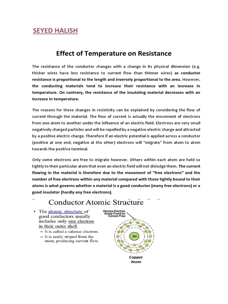 Effect of Temperature On Resistance | PDF