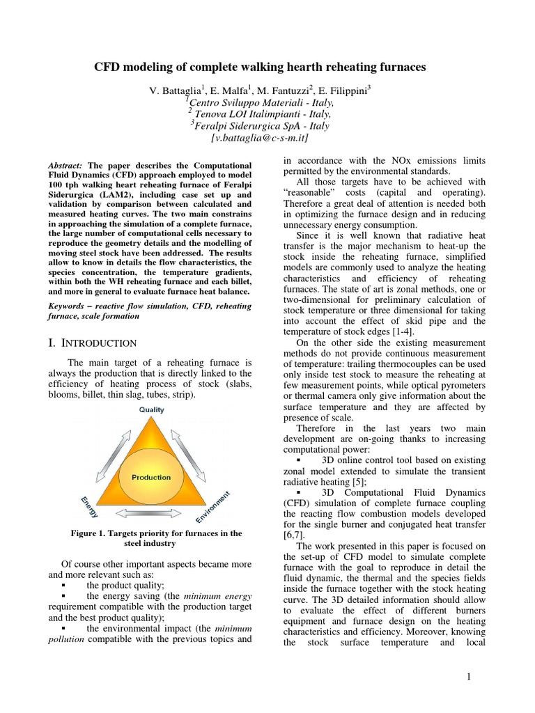 CFD Modeling of Complete Walking Hearth Reheating Furnaces | PDF ...