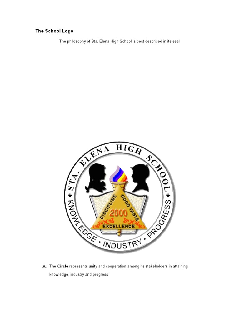 The Sta. Elena High School Logo | PDF