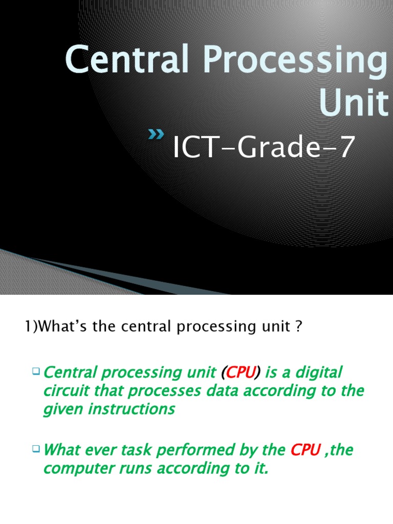 Understanding the Central Processing Unit | PDF | Computers