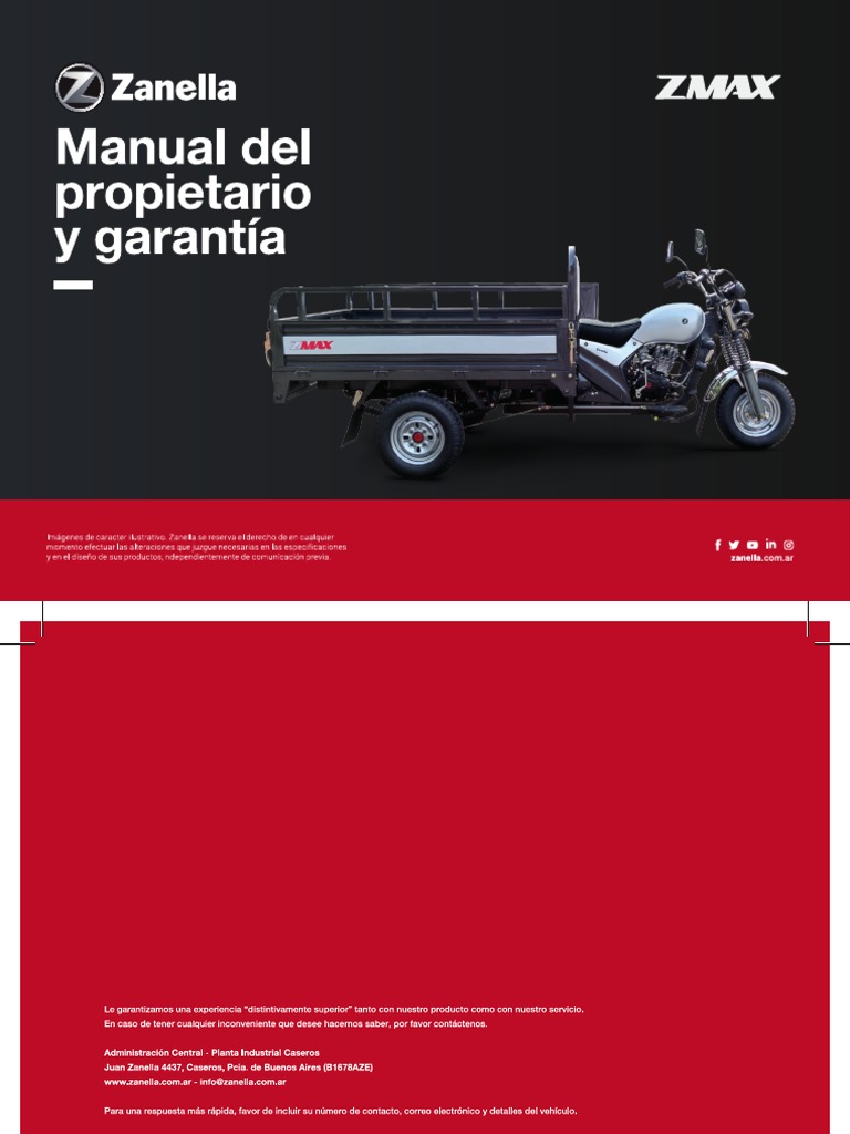 Manual Z Max 200 | PDF | Neumático | Motocicleta