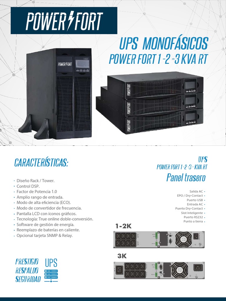UPS Power Fort: Especificaciones y Características | PDF