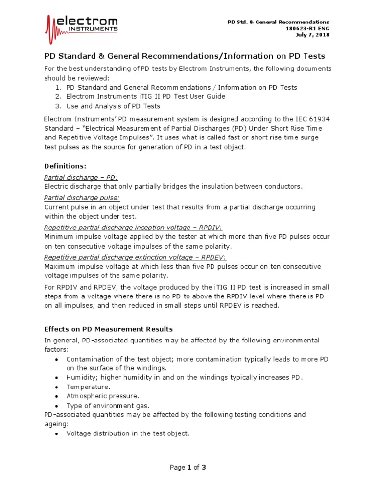 PD STD and Genreal Recommendations R1 | PDF | Electrical Engineering ...