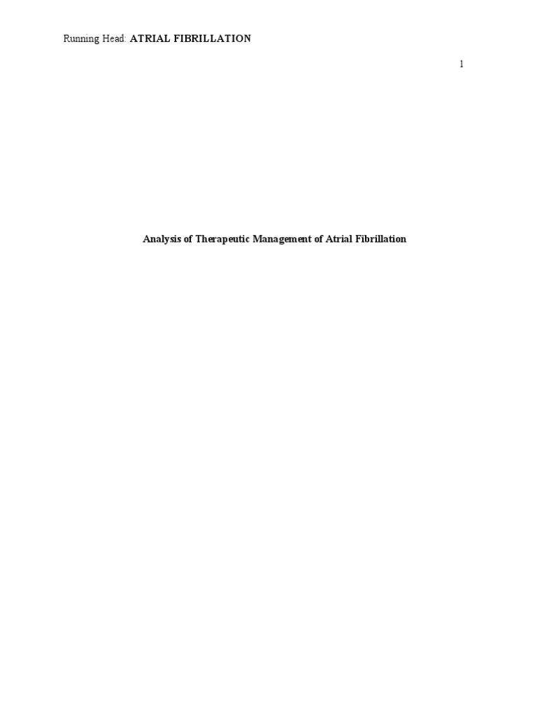 Atrial Fibrillation | PDF | Physiology | Clinical Medicine