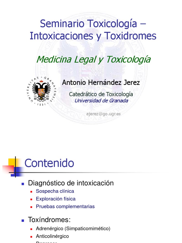 Comprendiendo los toxíndromes: claves para el diagnóstico de ...