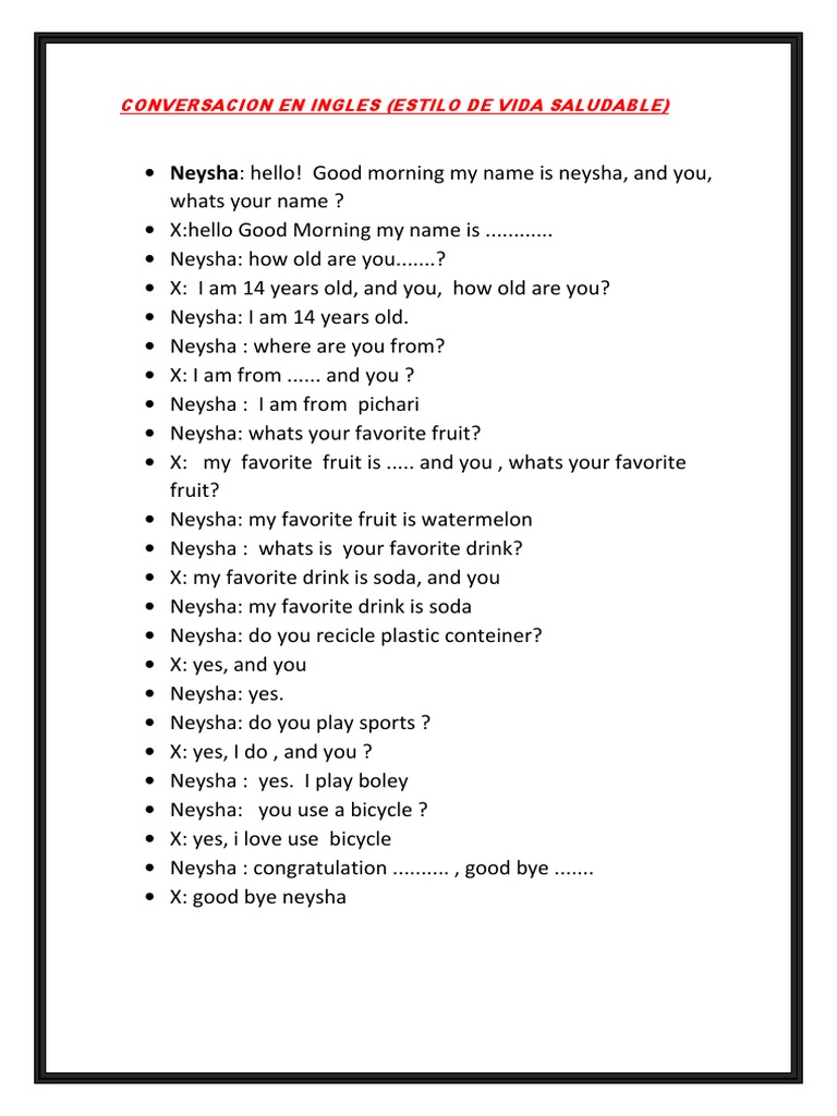 Conversacion En Ingles Pdf