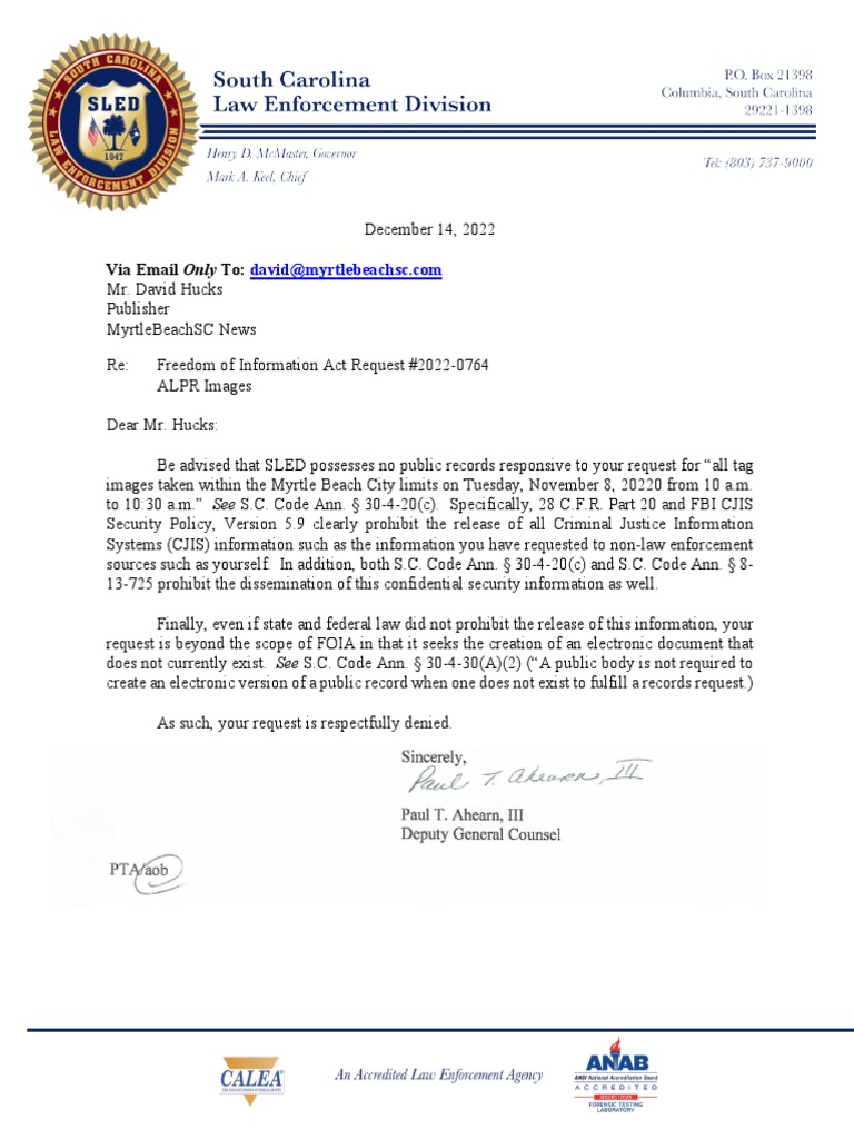 ALPR Response Letter (Signed) 12-14-22 | PDF