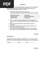 PAN Card Deactivation Affidavit | PDF