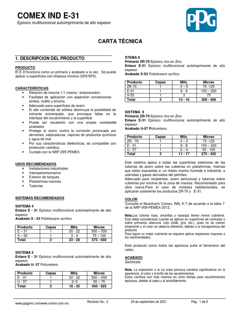E-31 Comex | PDF | Hormigón | Agua