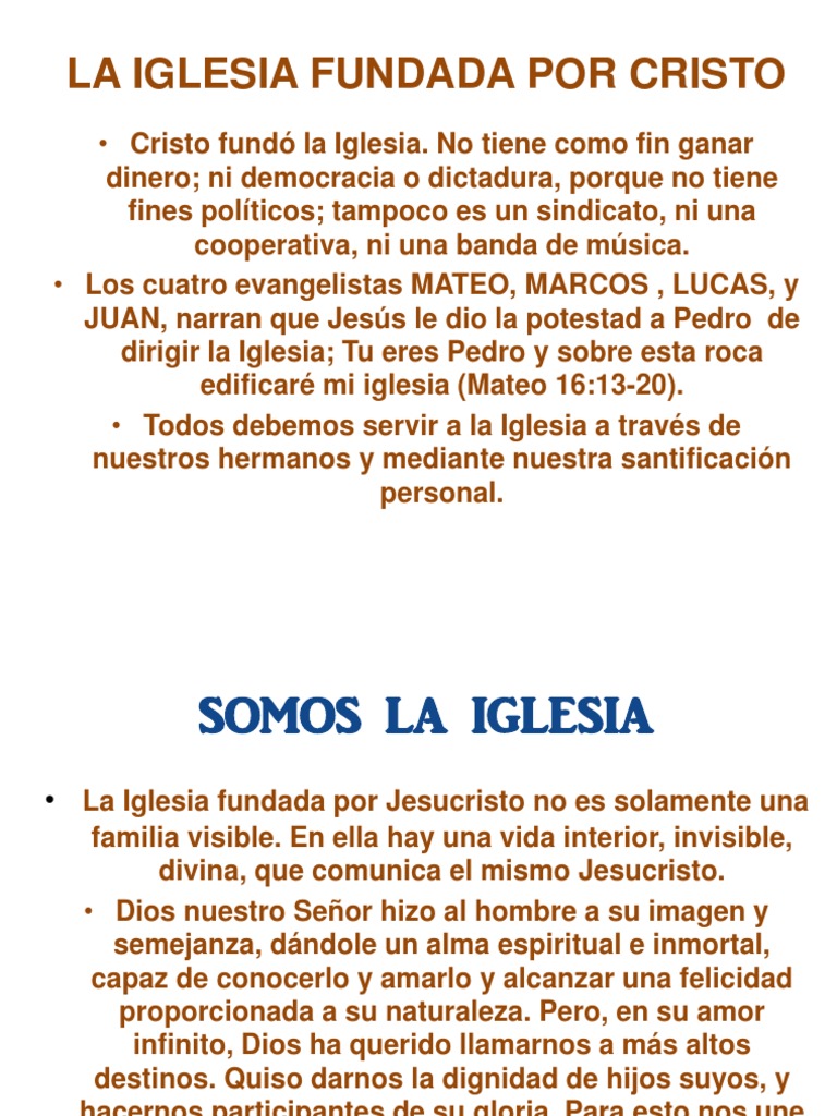 JESUS Funda La IGLESIA | PDF | Gracia divina | Jesús
