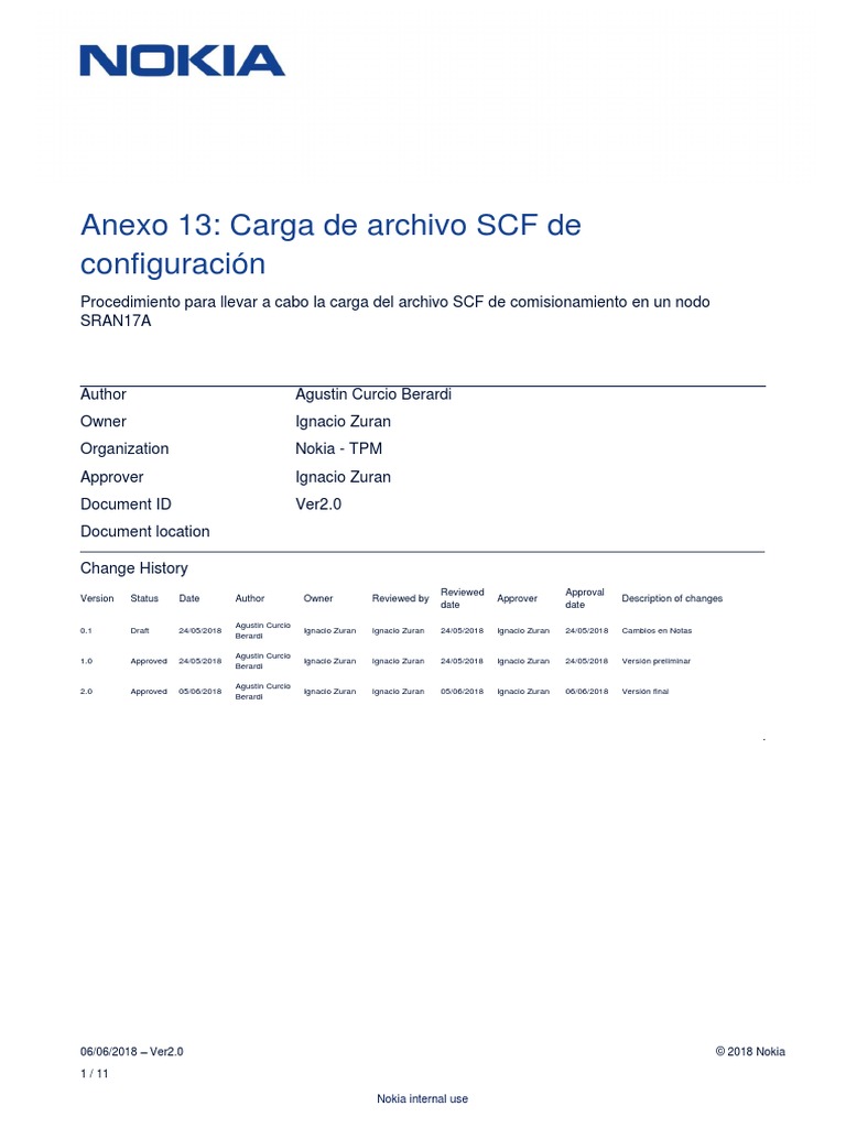 Anexo 13 - Carga de Archivo SCF de Configuración - Rev2 | PDF | Dirección IP | Protocolos de ...