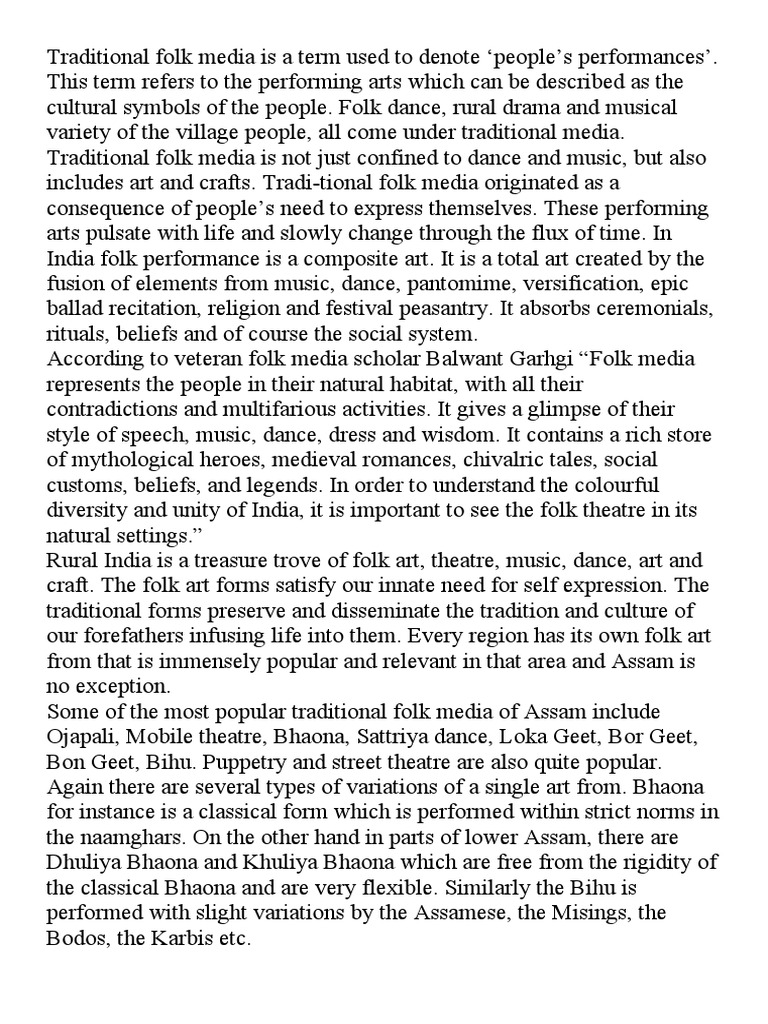 Traditional Folk | PDF | Mass Media | Folk Music